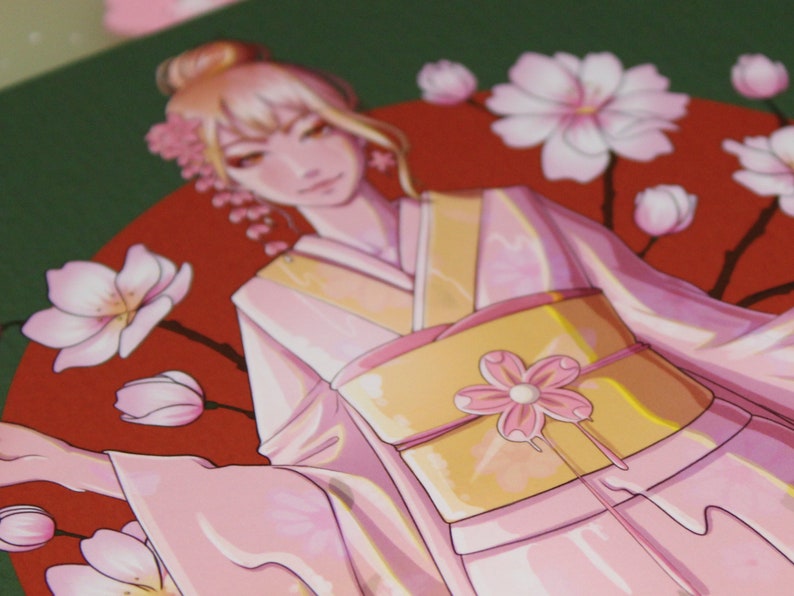 Cherry Blossom Tea - Art Print of a Personified Tea - Etsy