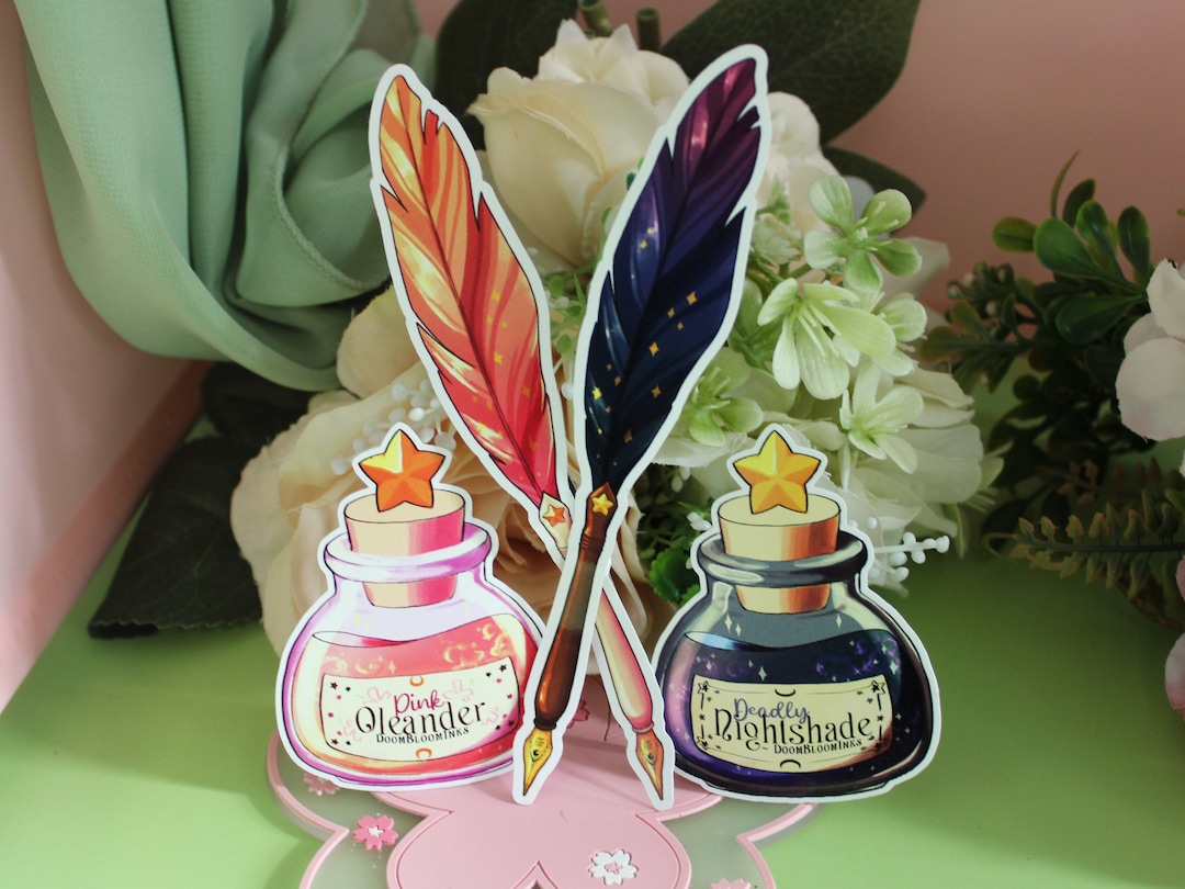 Feather Quill and Ink Stickers - Etsy