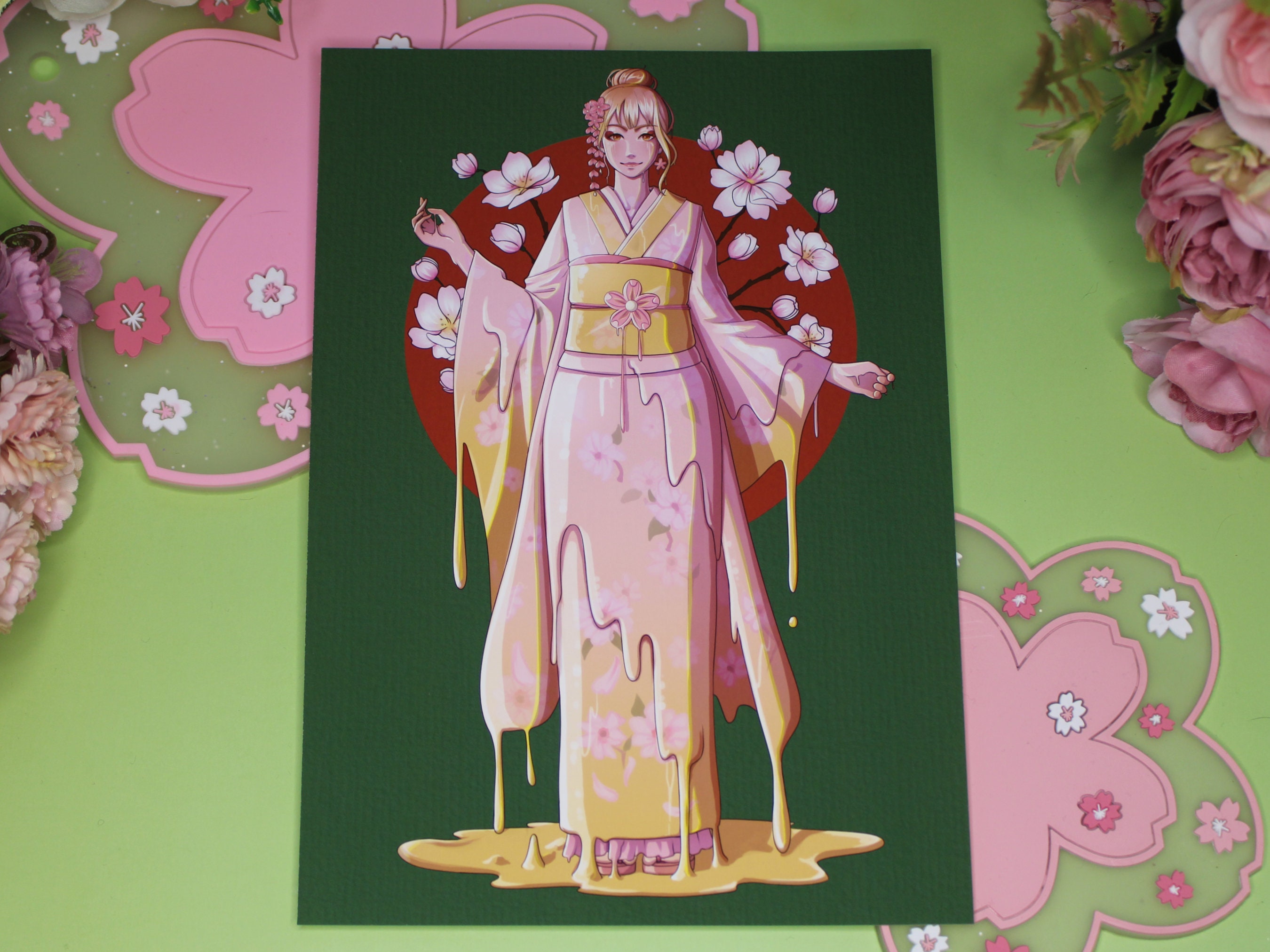 Cherry Blossom Tea - Art Print of a Personified Tea - Etsy