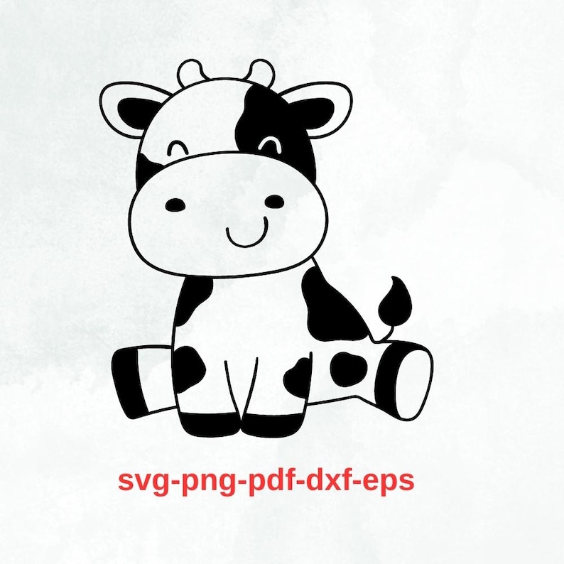 Baby Cow Svg - Etsy