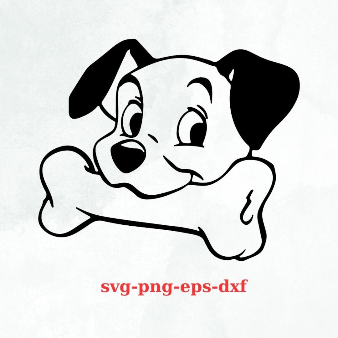101 Dalmatians Svg, Cartoon Svg,silhouette Cameo, Dog Svg, Outline Svg ...