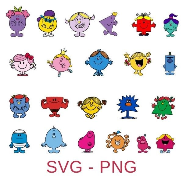 New Little Miss Svg, Bundle Funny Cartoon, Joke Gift, Funny Sublimation ...