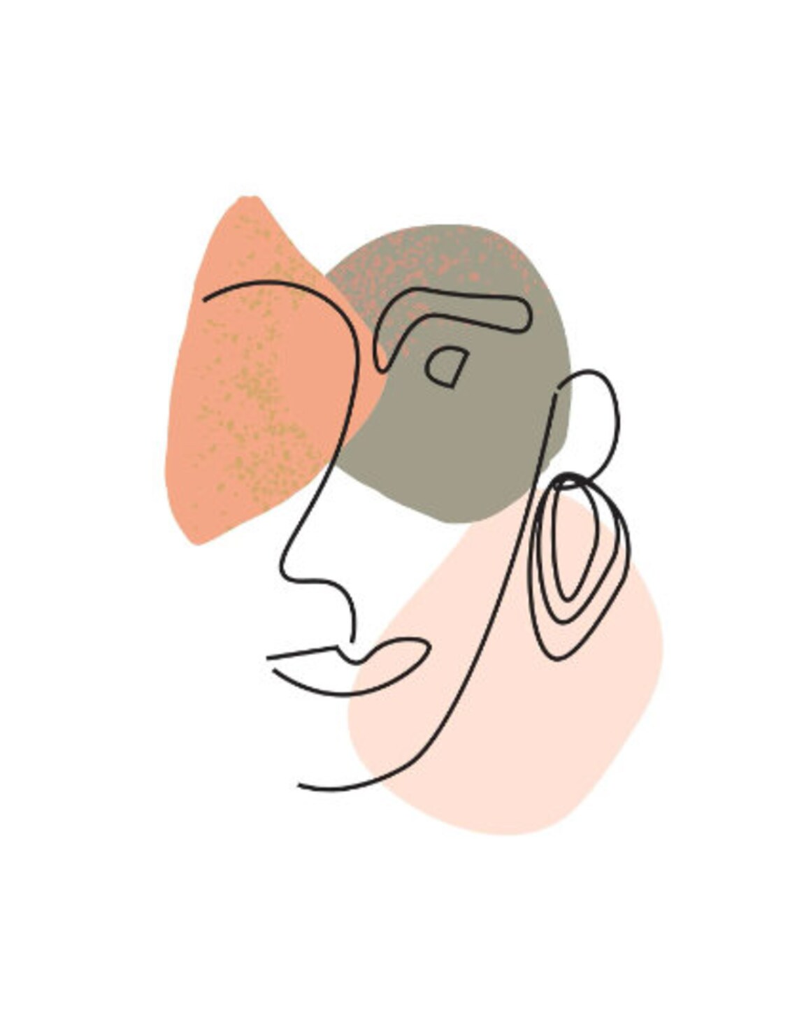 Line Art Svg Face Svg T-shirt Svg Design Svg Decor Svg - Etsy