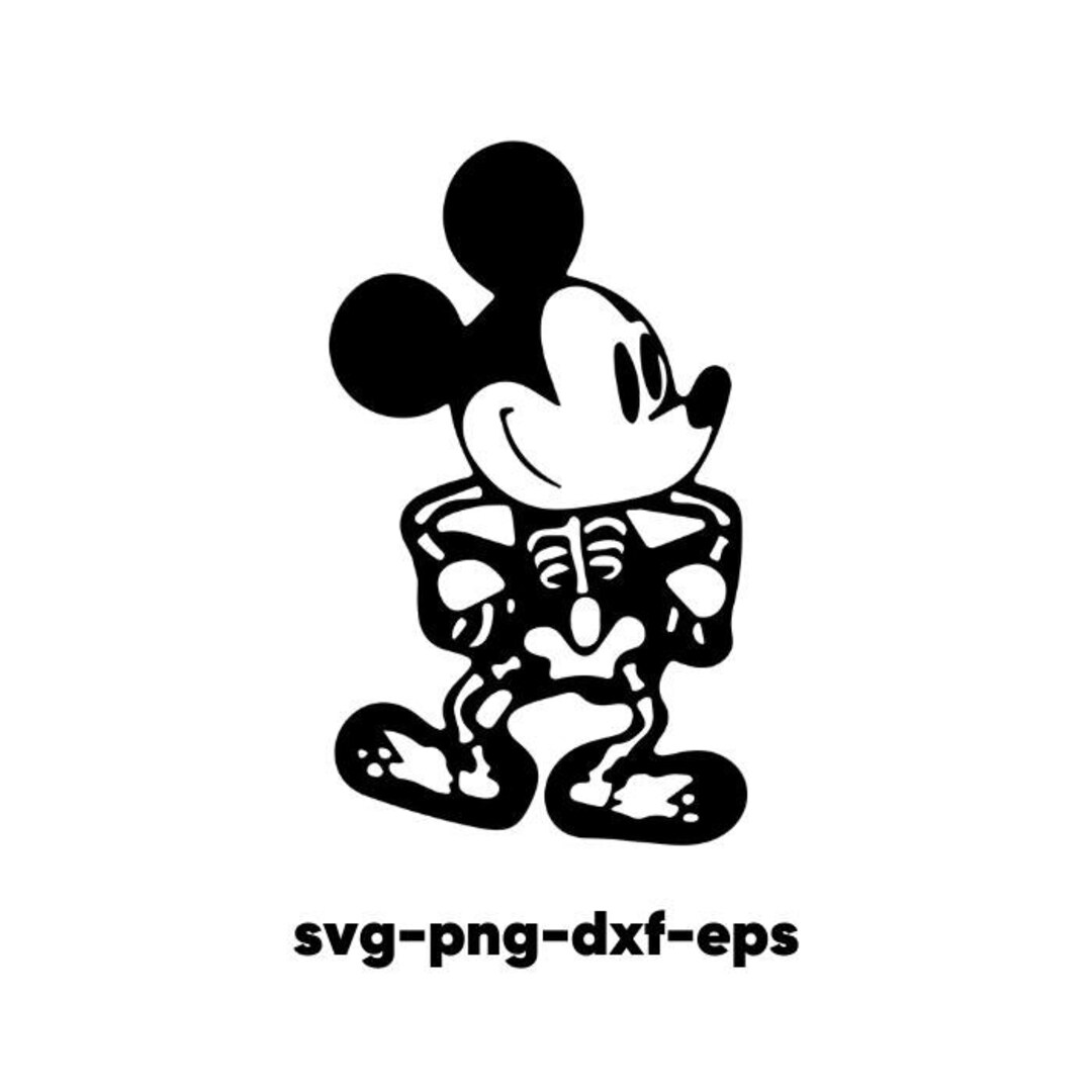 Svg, Png, Skeleton Mickey, Skeleton Minnie, Halloween,digital Download ...