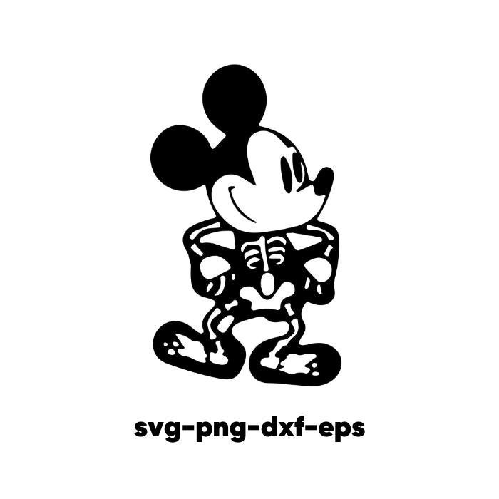 Svg, Png, Skeleton Mickey, Skeleton Minnie, Halloween,digital Download ...