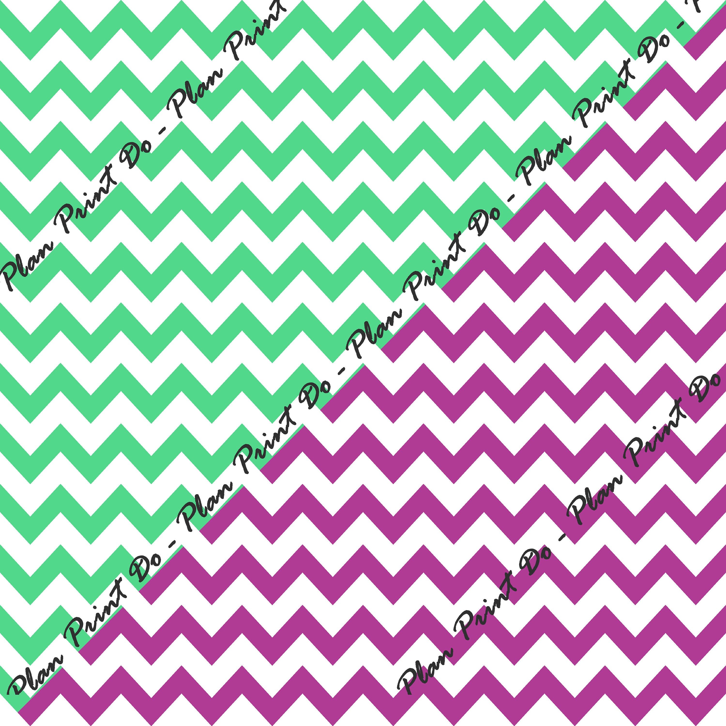 Digital Download Chevron Primary Colors Paper Pack 12 Papers - Etsy