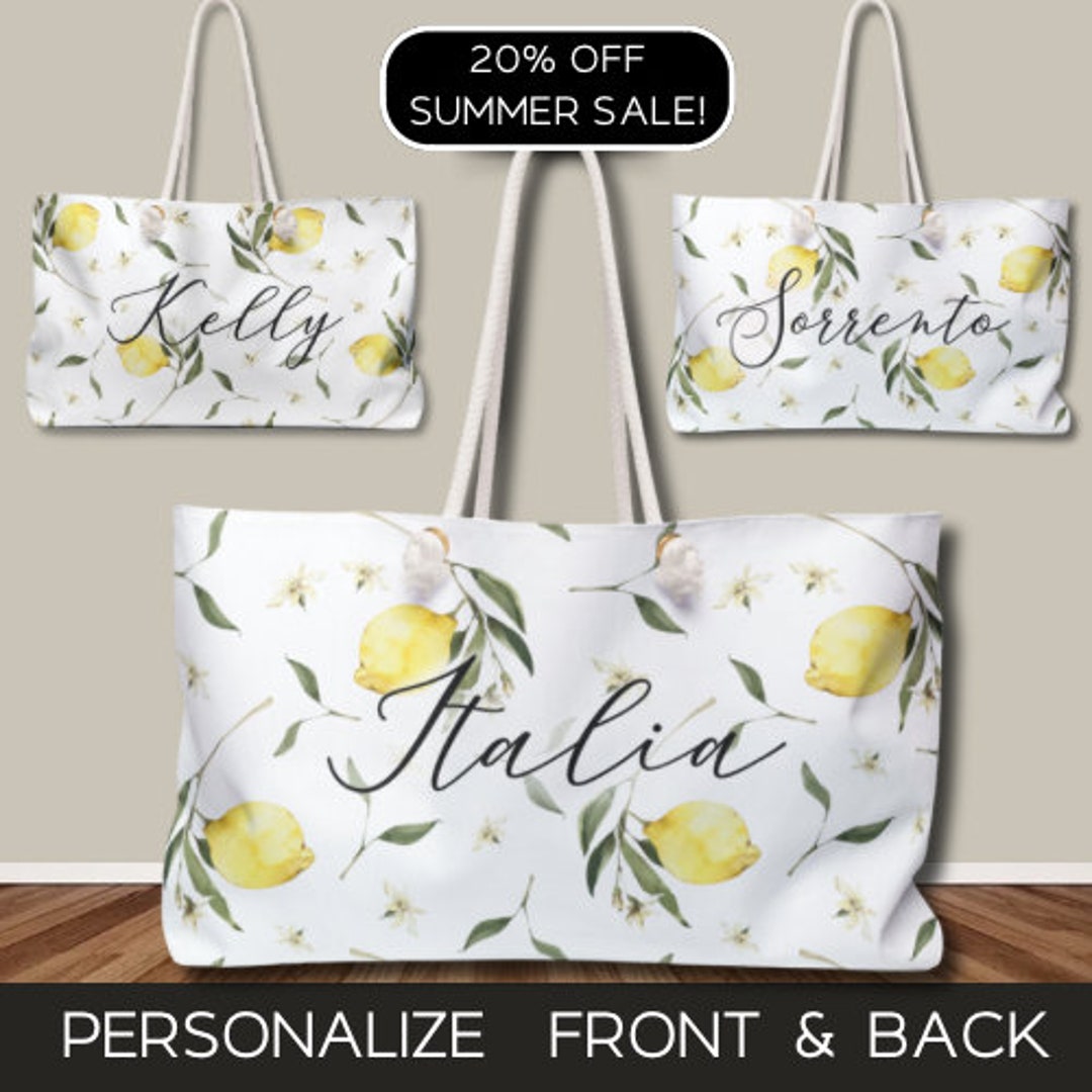 LIMONCELLO Lemon Positano Amalfi Coast Personalized Weekender Bag ...