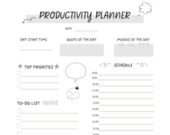 Minimal to Do List Printable, Printable Planner, Daily Planner, Daily ...