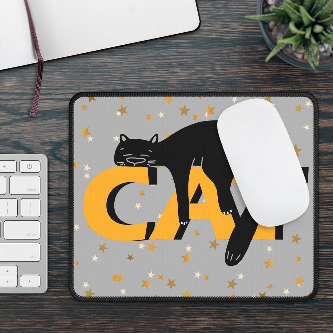 Cozy Cat Gaming Mouse Pad | Cute Cat Decor, Gamer Gift, Office Desk ...