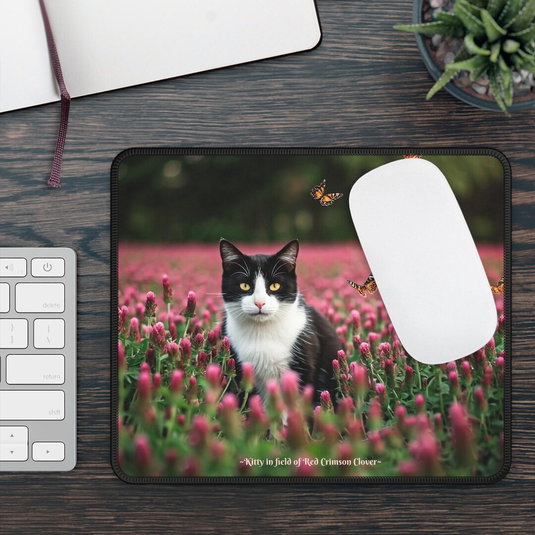 Whimsical Cat Gaming Mouse Pad, Perfect for Cat Lovers, Unique Office ...