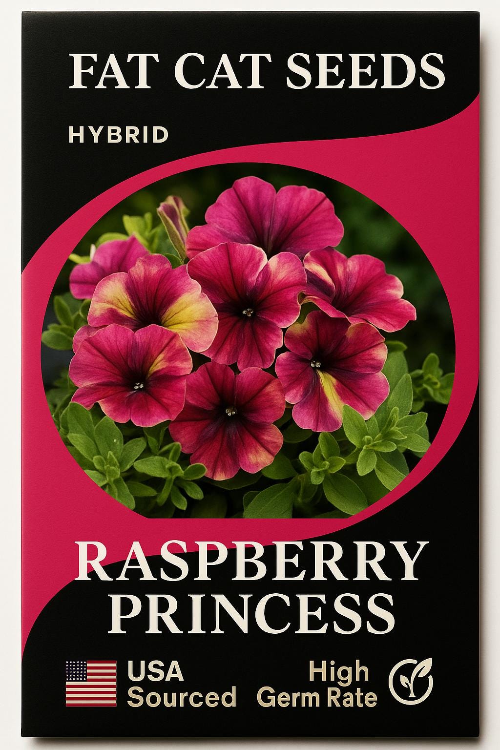 Seeds: Raspberry Princess Petunia High Germination Seed, Pink Color ...