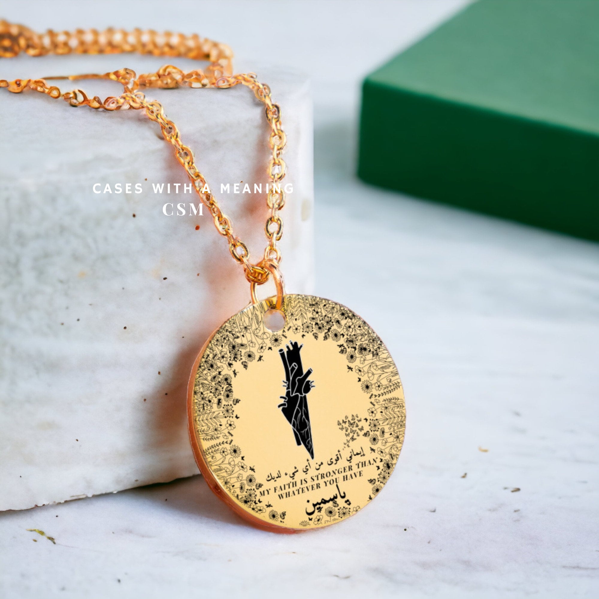 Palestine Necklace Gaza Necklace Personalised 18K Gold - Etsy UK