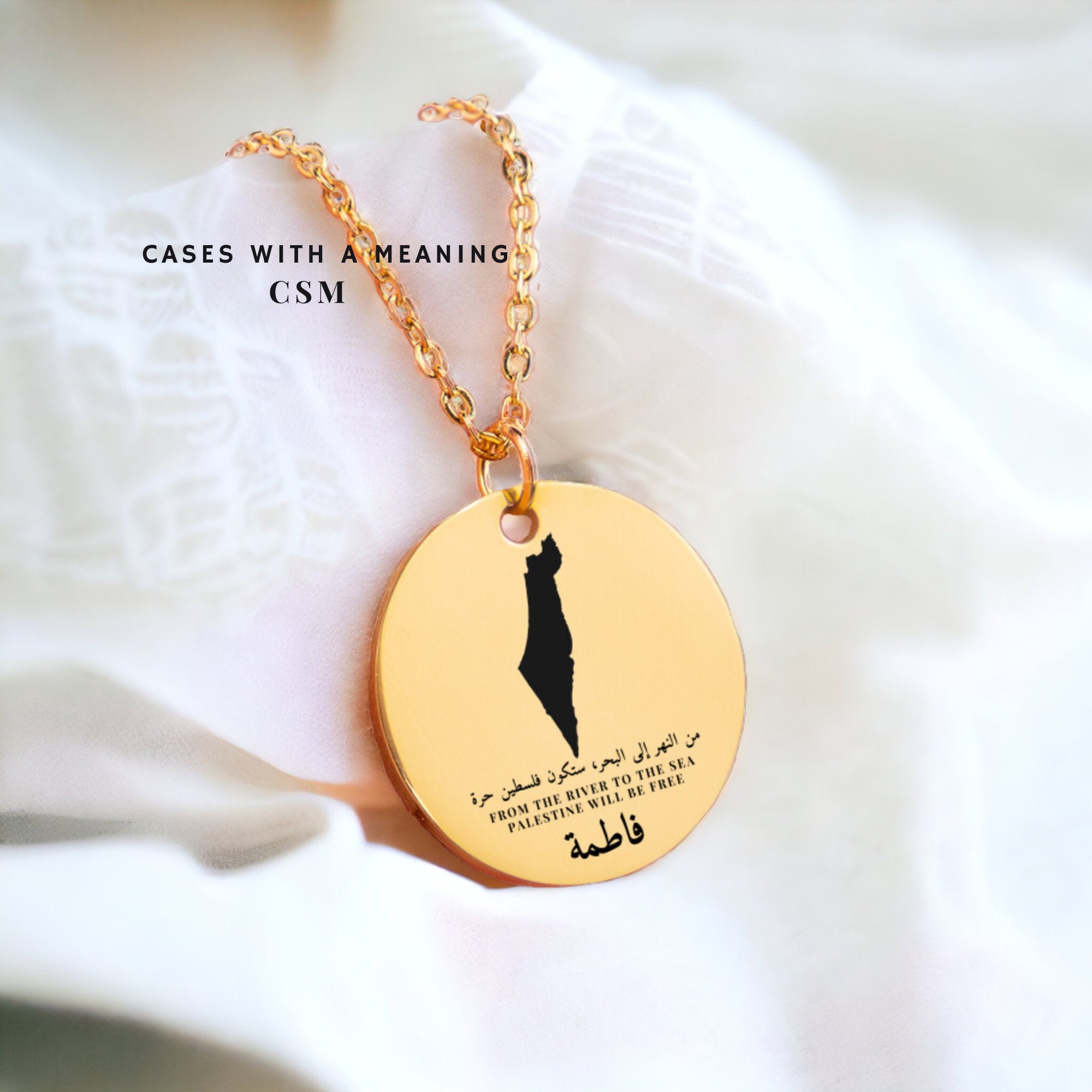 Palestine Necklace Gaza Necklace Personalised 18K Gold - Etsy UK