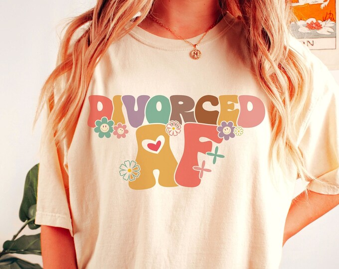 Divorced AF Png, Funny Breakup Designs, Divorce Announcement Png ...