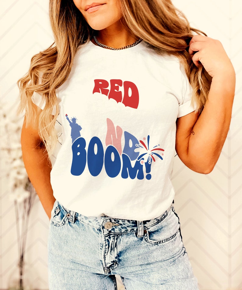 Red White and Boom Png, USA Flag Sublimation, 4th of July Design ...
