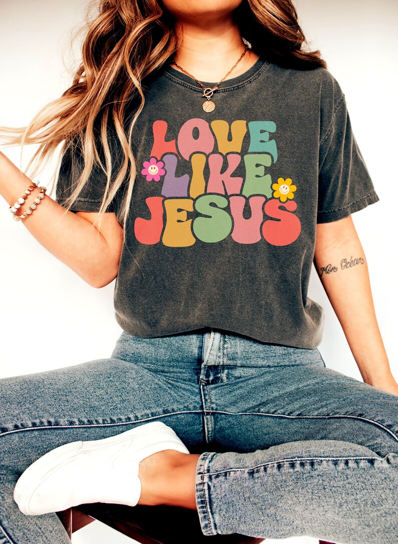 Love Like Jesus Png Groovy Jesus Png Retro Jesus Png - Etsy