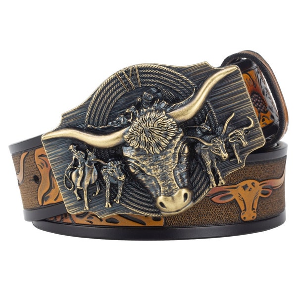 Texas Longhorn Belt Buckle - Etsy