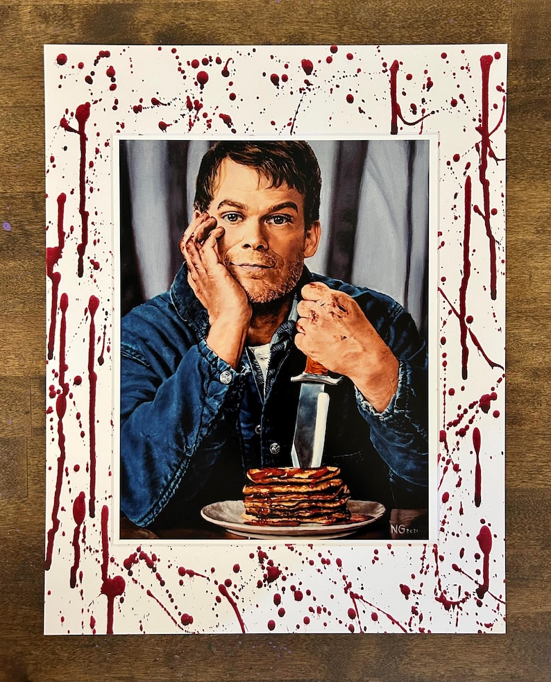 Dexter Morgan Hand Embellished Art Print - Etsy