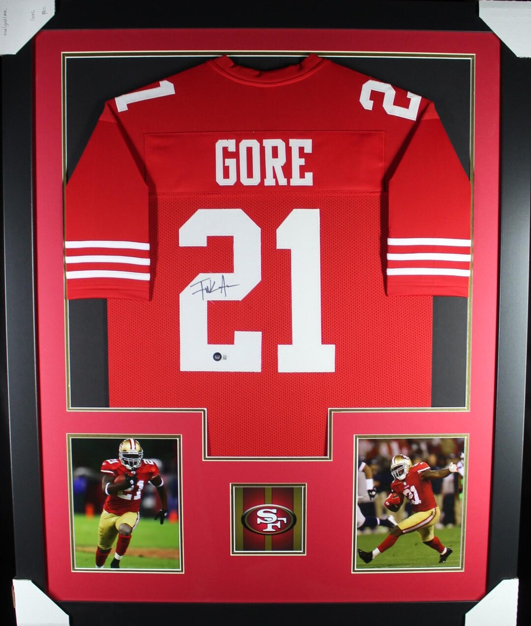 Frank Gore (san Francisco 49ers Red Tower) Signed Autographed Framed ...