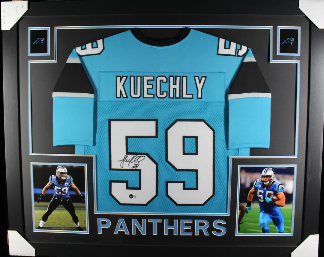 Luke Kuechly carolina Panthers Teal Skyline Signed Autographed Framed Jersey Beckett Coa - Etsy