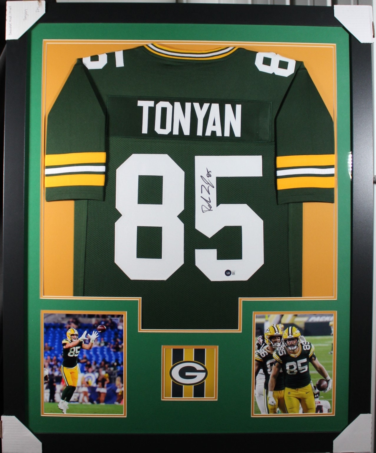Robert Tonyan (green Bay Packers Green Tower) Signed Autographed Framed ...