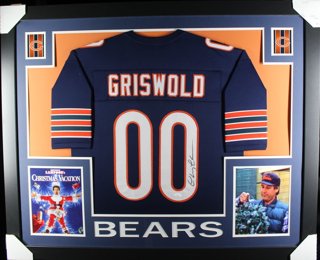 Chevy Chase "clark Griswold" (chicago Bears Navy Skyline) Signed ...