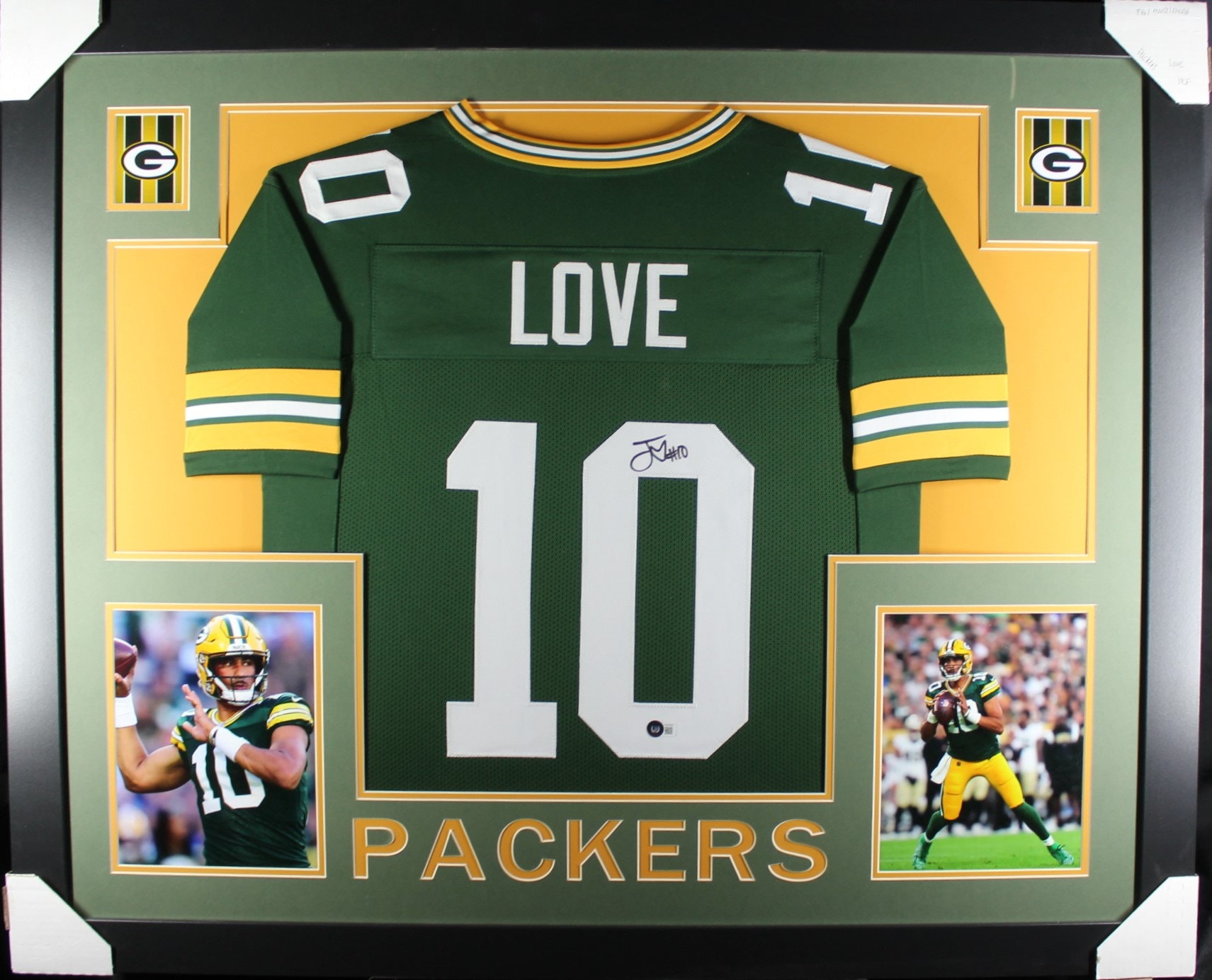 Jordan Love (green Bay Packers Green Skyline) Signed Autographed Framed ...