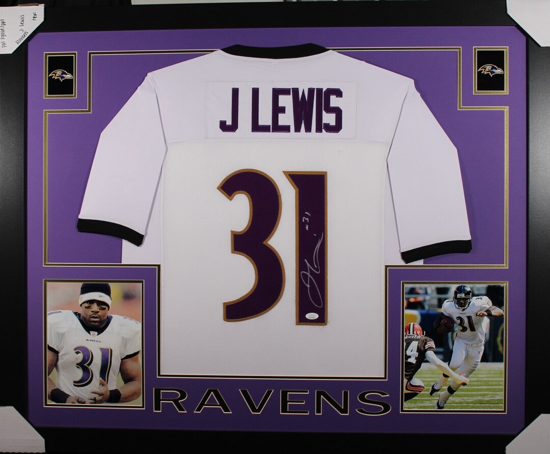 Jamal Lewis baltimore Ravens White Skyline Signed Autographed Framed ...