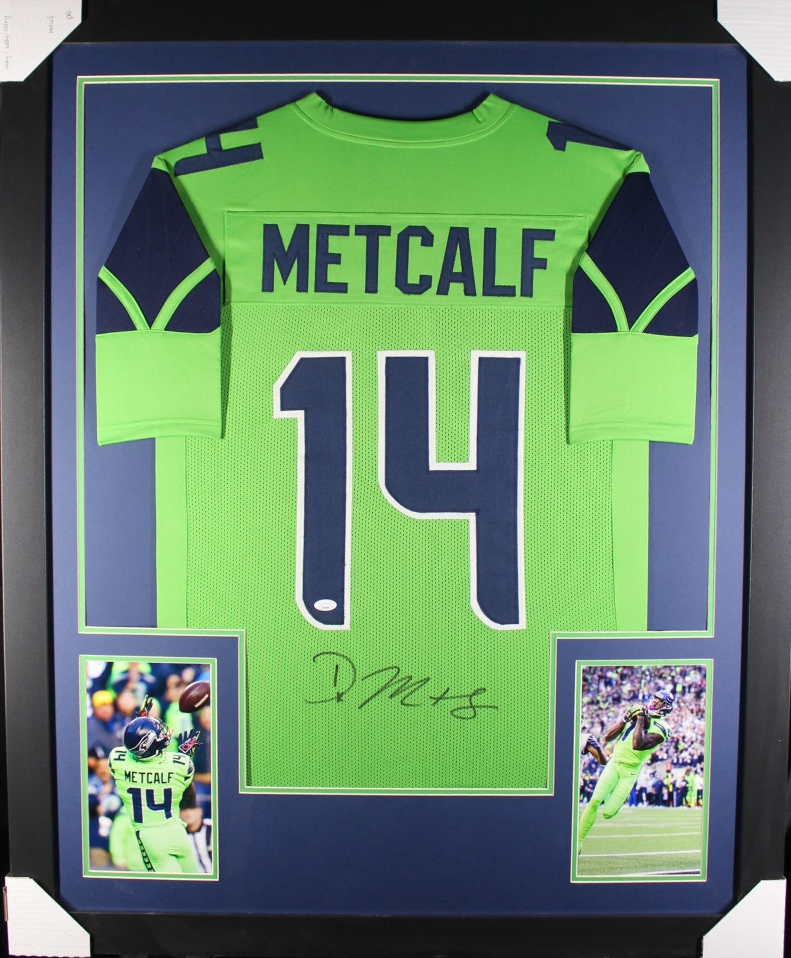 DK Metcalf seattle Seahawks Lime Green Tower Signed Autographed Framed ...