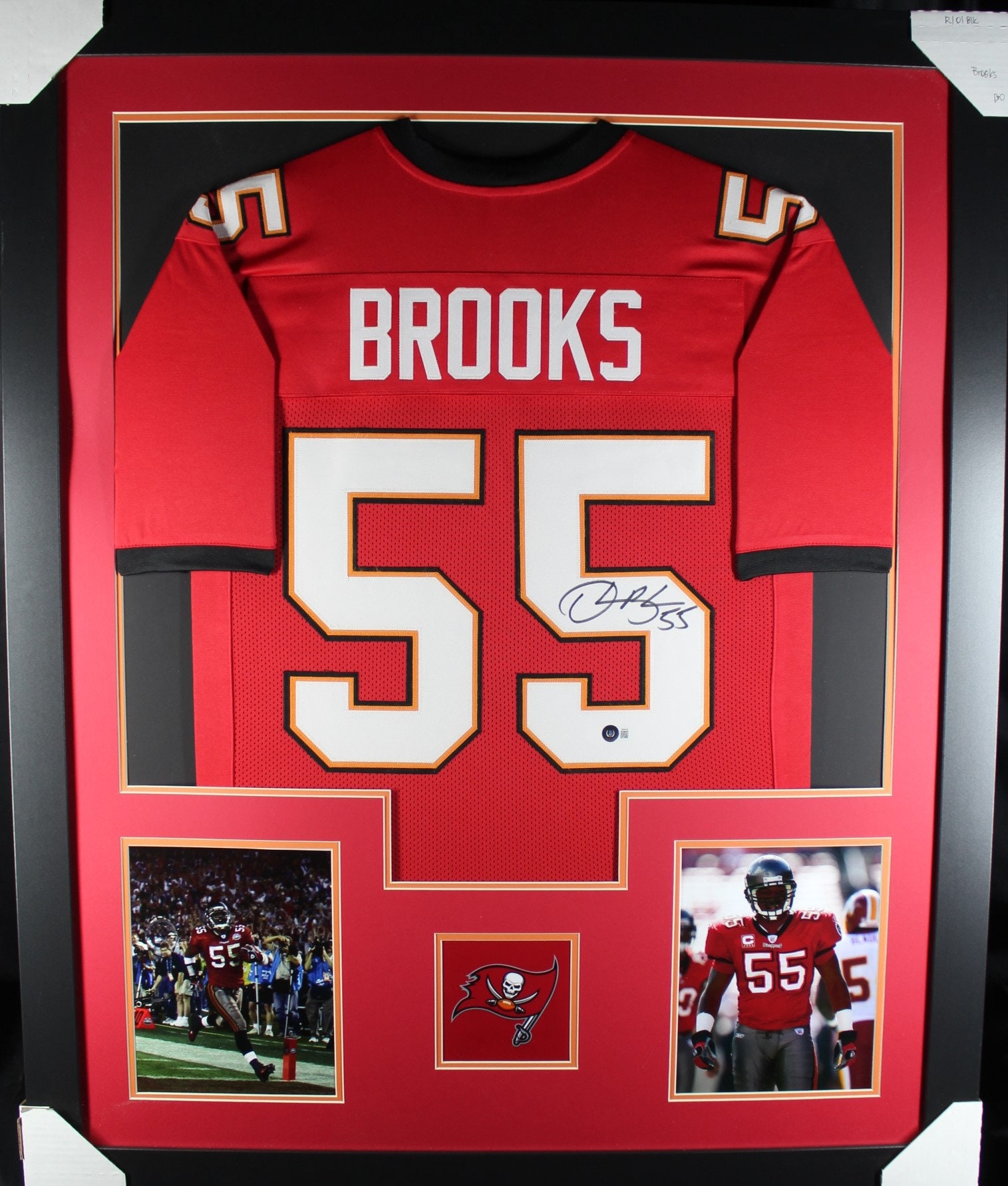 Derrick Brooks buccaneers Red Tower Signed Autographed Framed Jersey ...