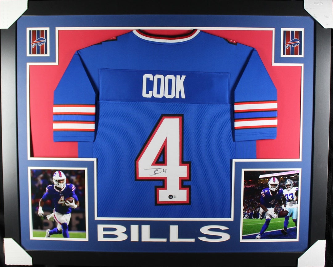 James Cook (buffalo Bills Blue Skyline) Signed Autographed Framed ...