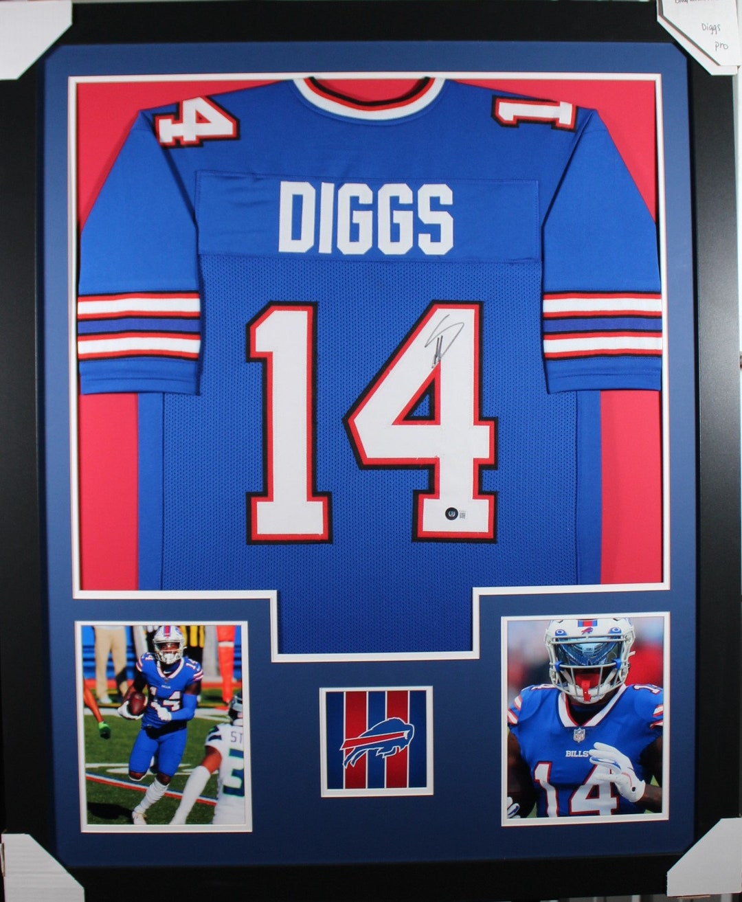 Stefon Diggs buffalo Bills Blue Tower Signed Autographed Framed Jersey ...