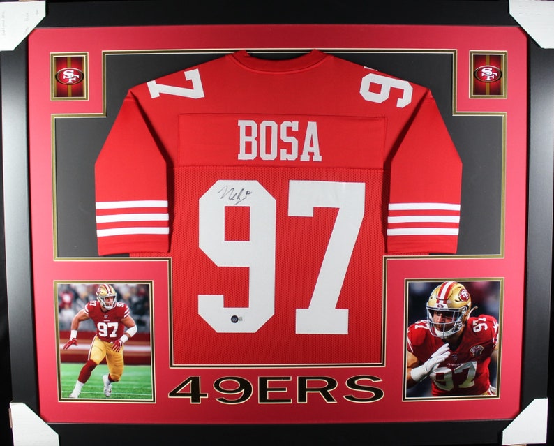 Joey Bosa (san Francisco 49ers Red Skyline) Signed Autographed Framed ...