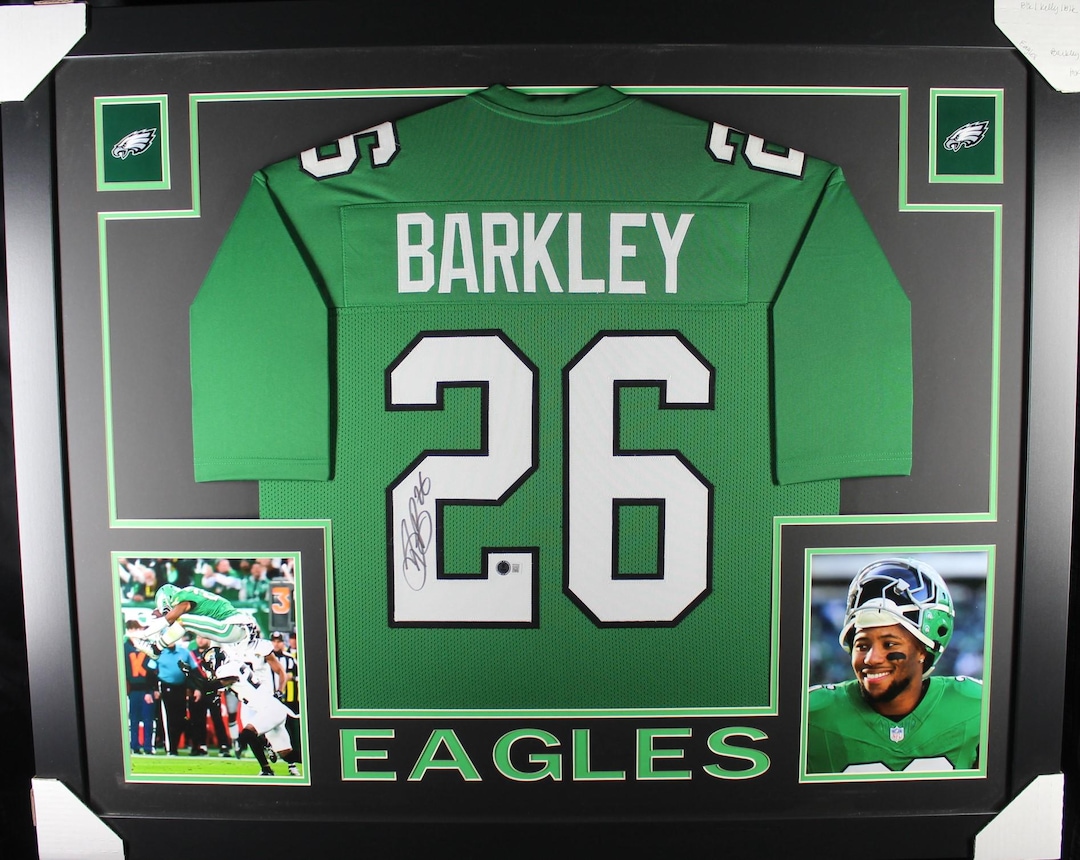 Saquon Barkley (philadelphia Eagles Kelly Green Skyline) Signed ...