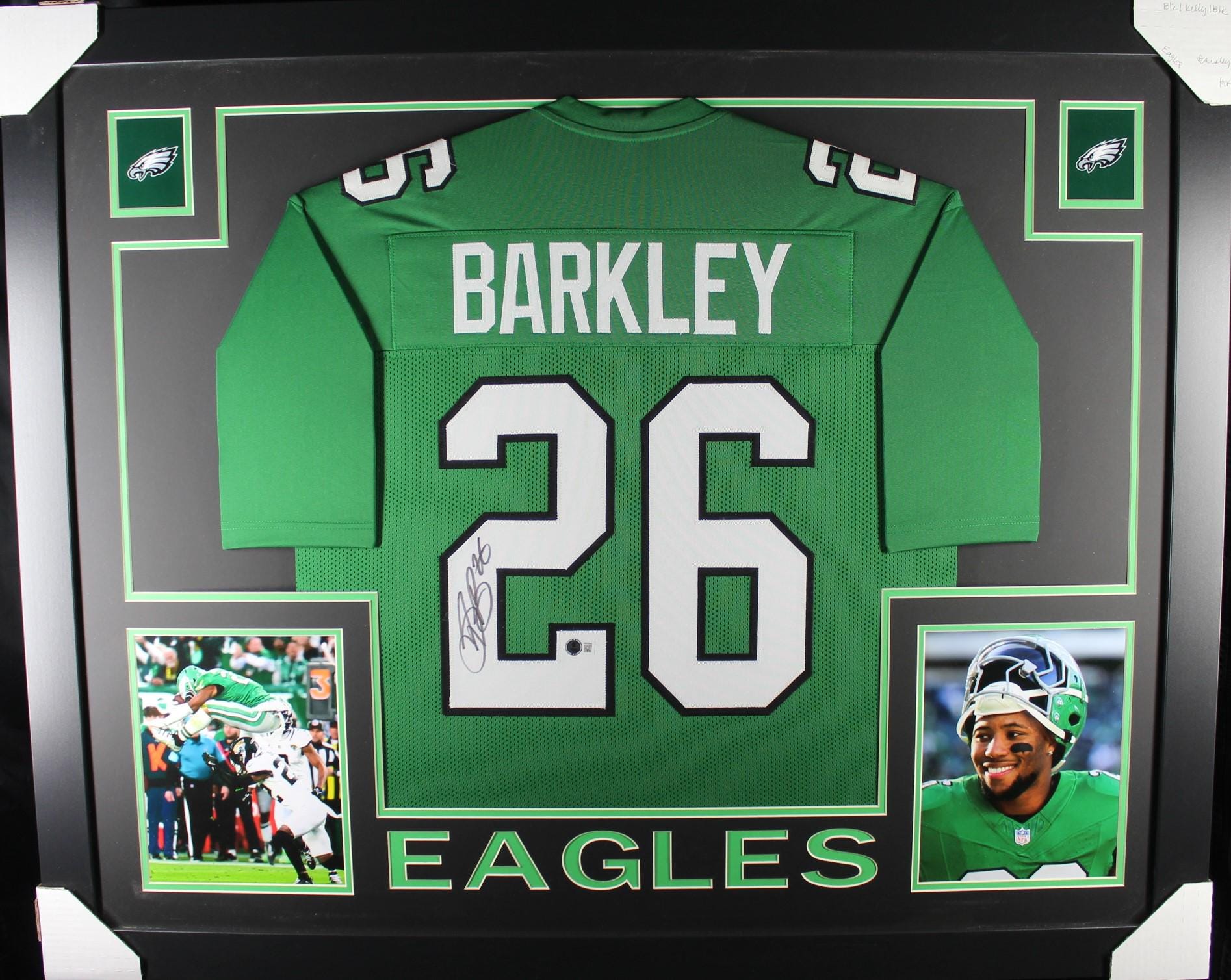 Saquon Barkley (philadelphia Eagles Kelly Green Skyline) Signed ...