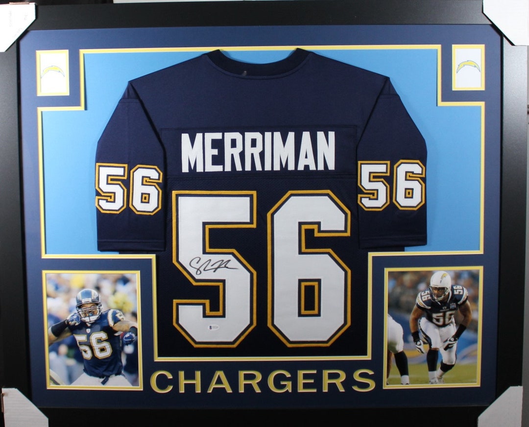 Shawn Merriman los Angeles Chargers Dark Blue Skyline Signed ...