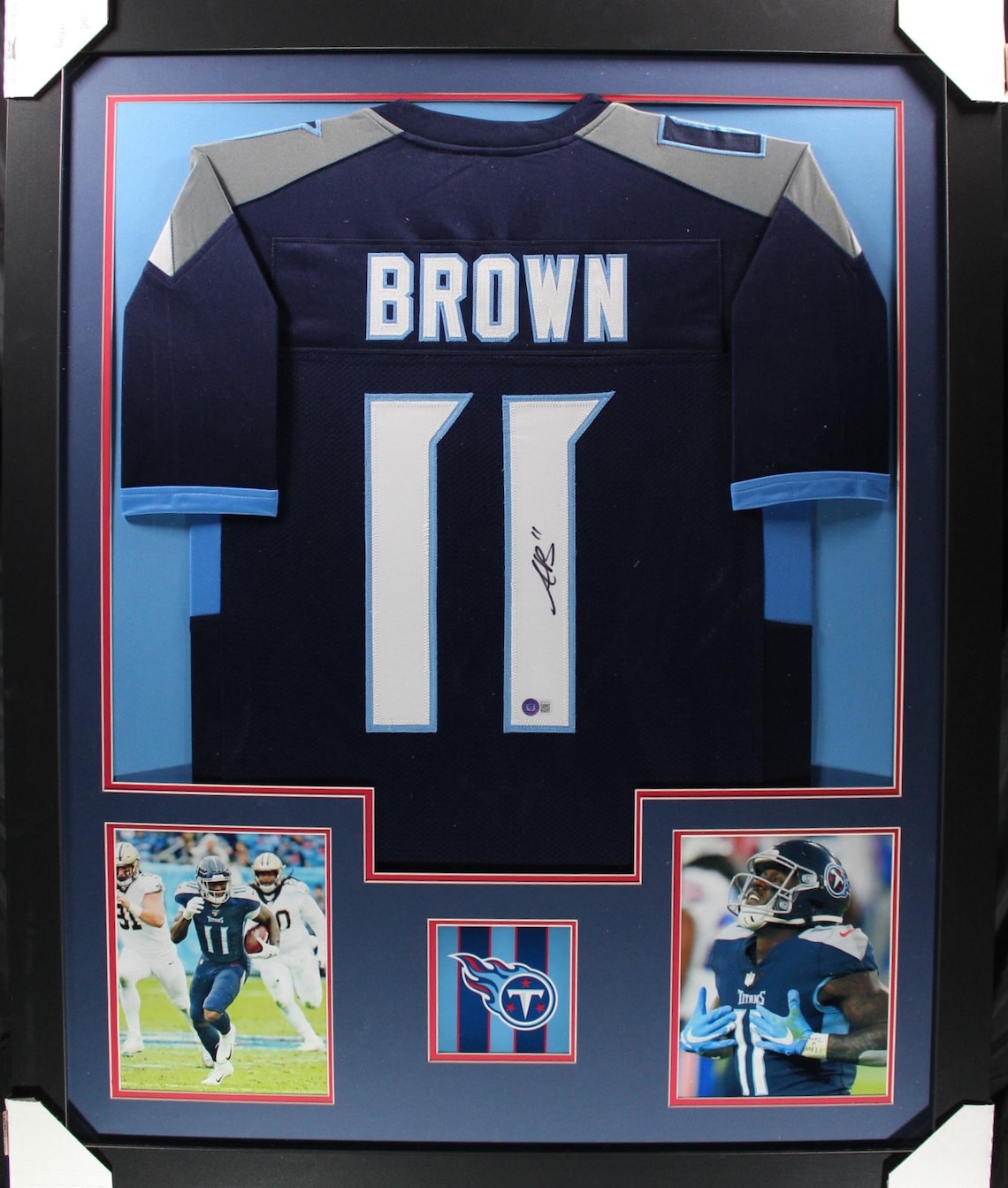 AJ Brown (tennessee Titans Dark Blue Tower) Signed Autographed Framed ...