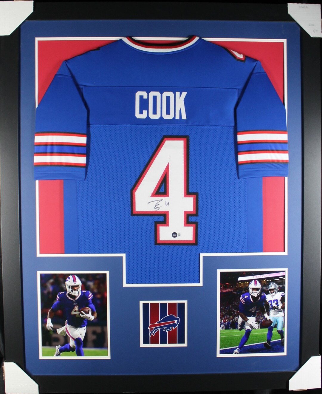 James Cook (buffalo Bills Blue Tower) Signed Autographed Framed Jersey ...