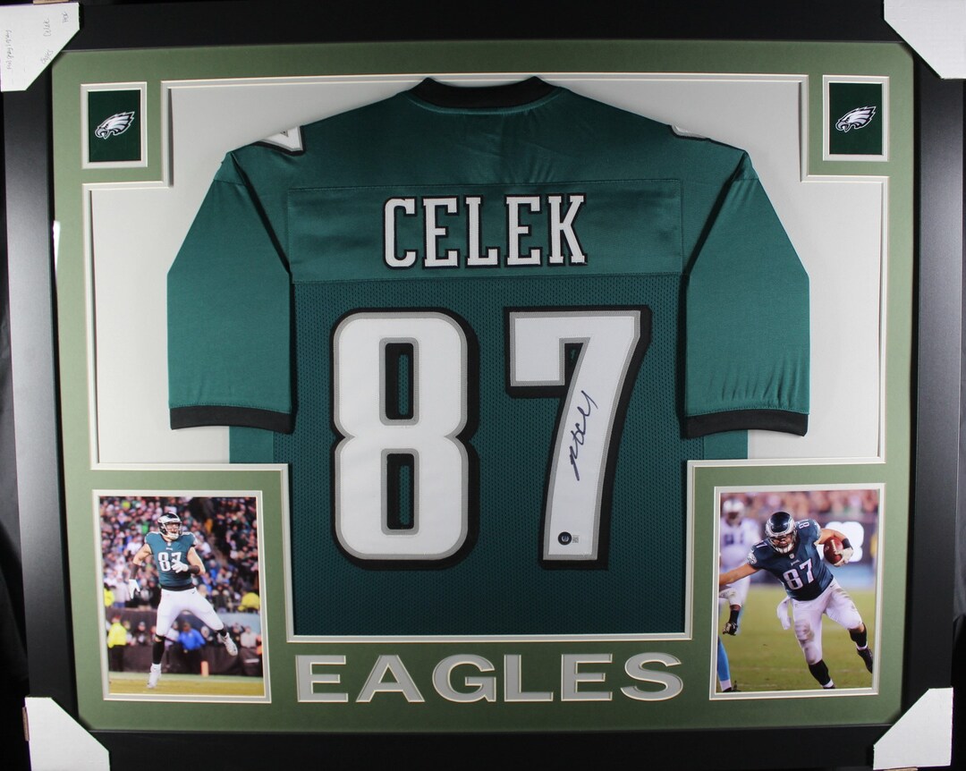 Brett Celek (philadelphia Eagles Green Skyline) Signed Autographed ...