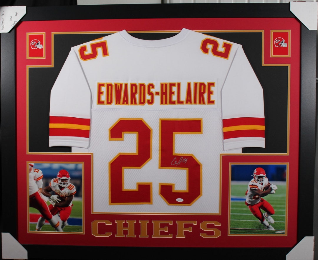 Clyde Edwards-helaire kansas City Chiefs White Skyline Signed ...