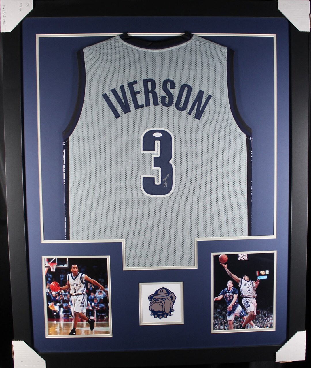 Allen Iverson (georgetown Hoyas Grey Tower) Signed Autographed Framed ...