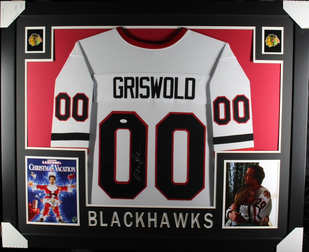 Chevy Chase "clark Griswold" (chicago Blackhawks White Skyline) Signed ...