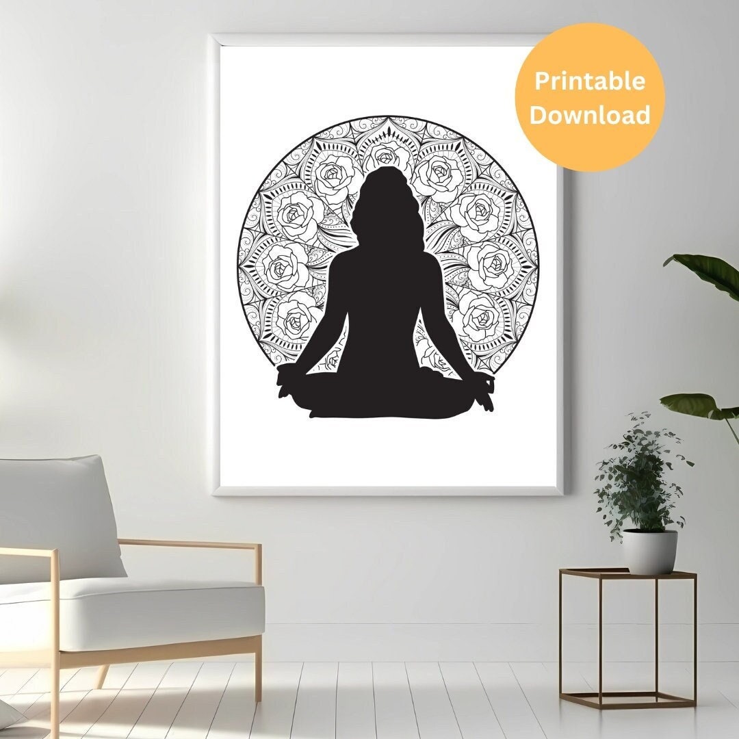 Yoga Art Yogi Yoga Pose Yoga Print Yoga Woman Yoga - Etsy