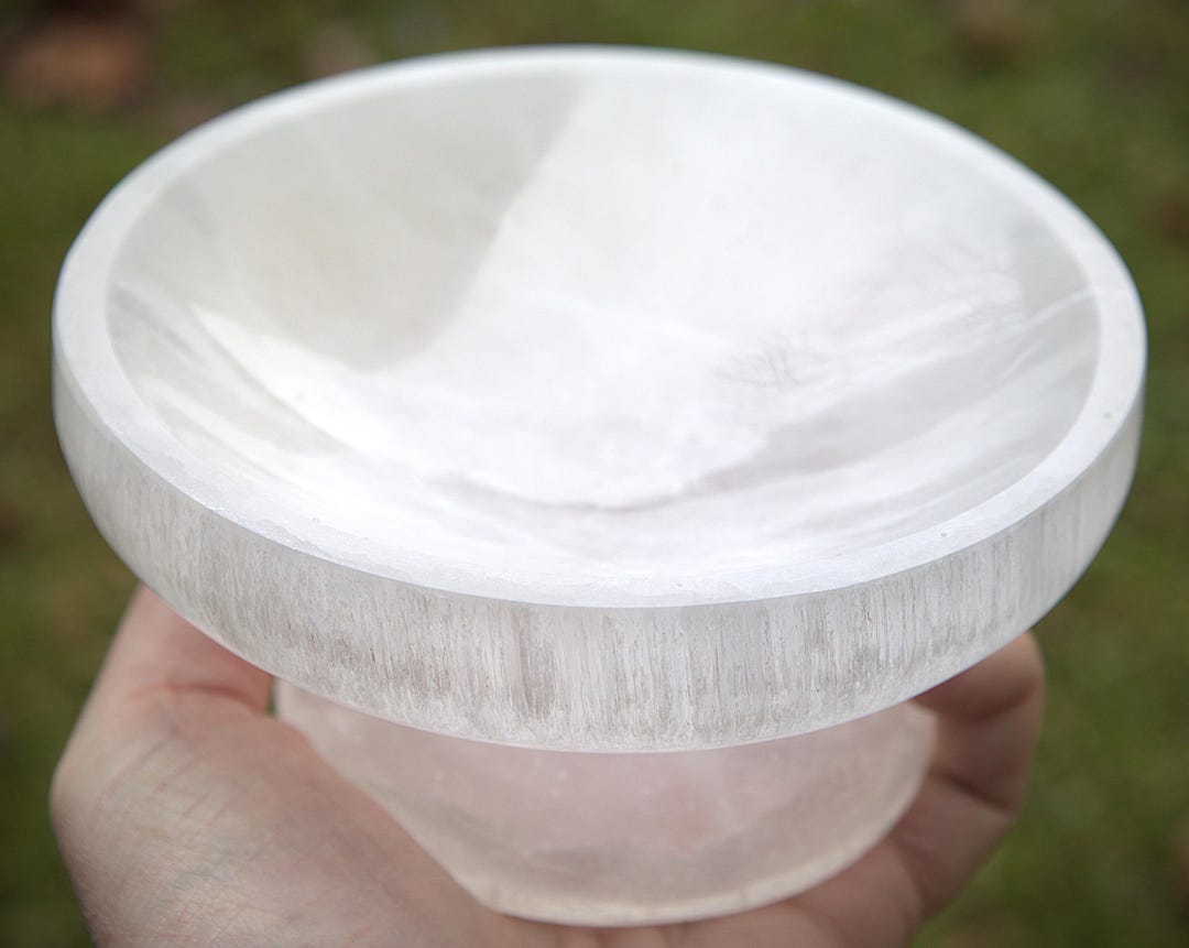 Selenite Charging Bowl for Gemstones, Selenite Charging Bowl for ...