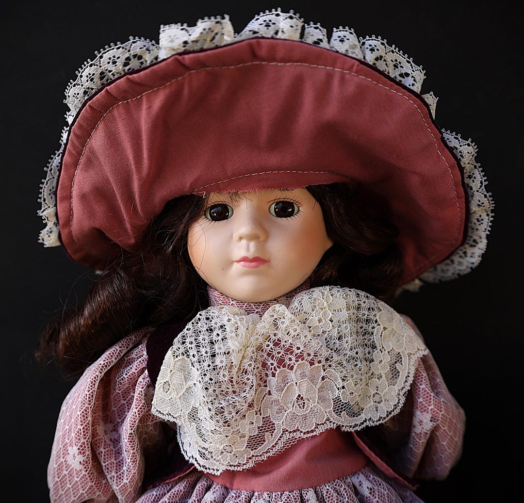 Vintage 1980s Brinn's Musical Porcelain Doll: Plays 'some Enchanted ...