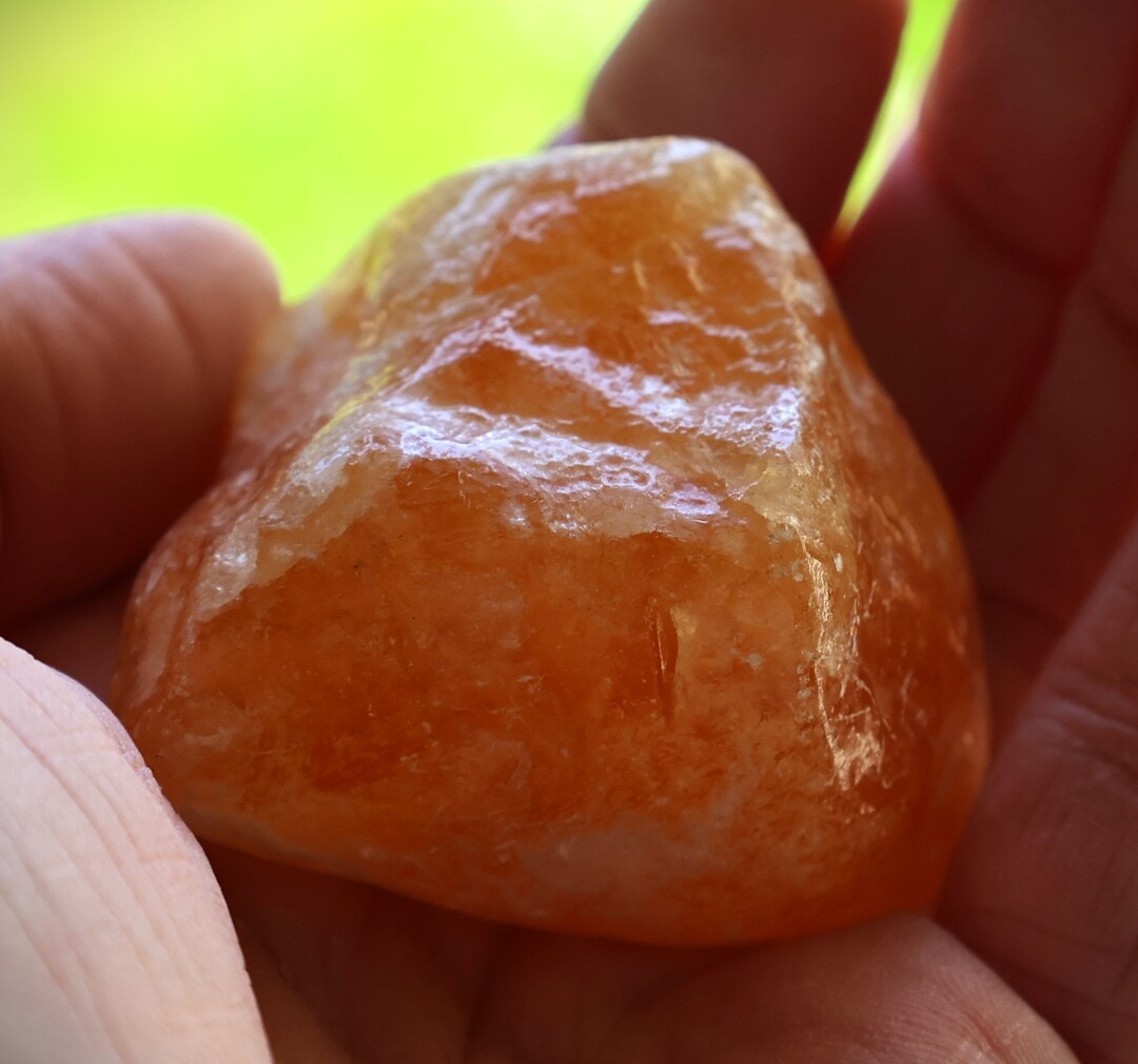 Natural Polished Yellow Calcite Crystal, Healing Crystals, Yellow ...