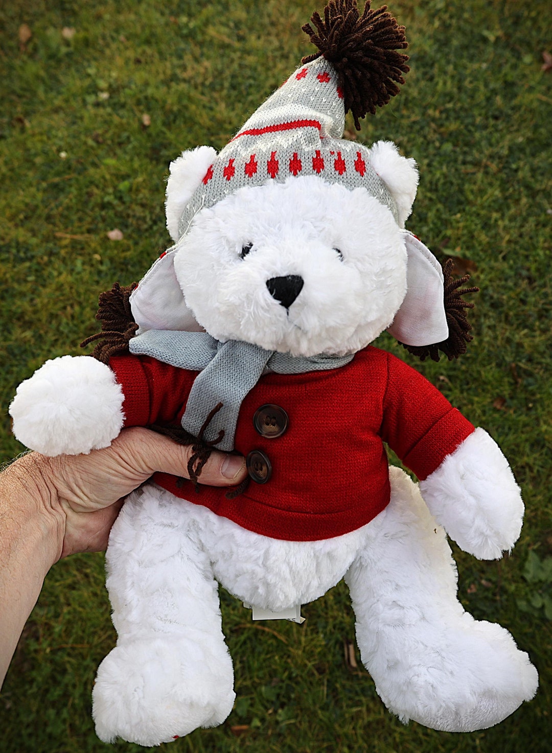 Vintage 1990s Winter TEDDY BEAR From Dennis Basso Home. This Plush ...