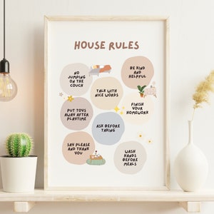 House Rules for Kids Printable Family House Rules Dos and Dont for Kids ...