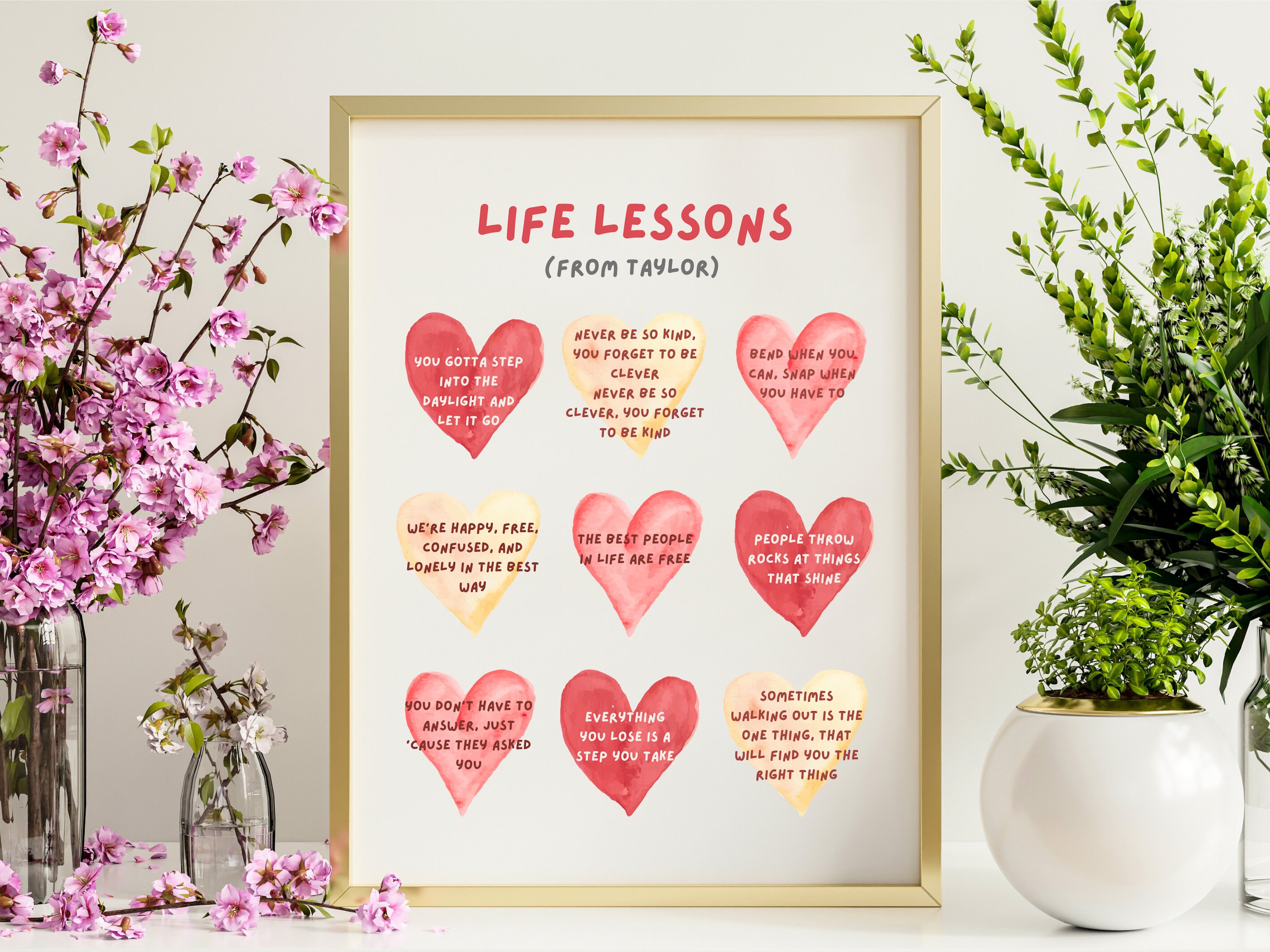 Life Lessons With Taylor Swift Lyrics Life Advice, Taylor Swift Wall ...