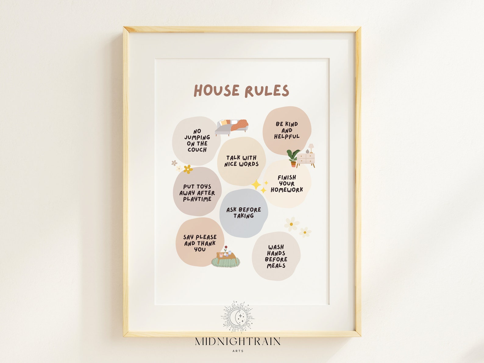 House Rules for Kids Printable Family House Rules Dos and Dont for Kids ...